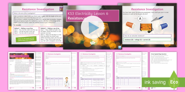 KS3 Electricity Lesson 6: Resistance Lesson Pack