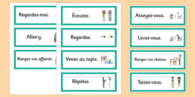French Classroom Word Cards (creat de profesori)