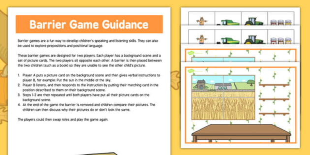 Autumn Harvest Barrier Game (Teacher-Made)