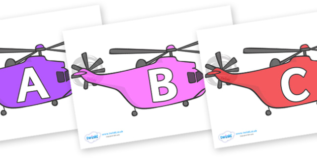 A-Z Alphabet on Helicopters (teacher made)