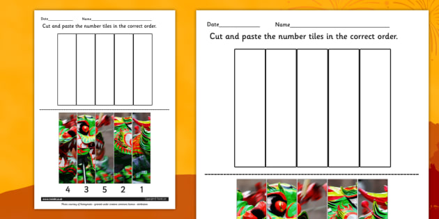 FREE! - Chinese New Year Photo Number Sequencing Puzzle - Activities