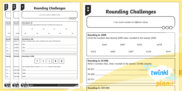 PlanIt Maths Y5 Number and Place Value Rounding Challenges Home ...