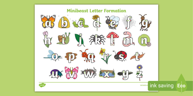 Minibeast Letter Formation Worksheet (teacher made)