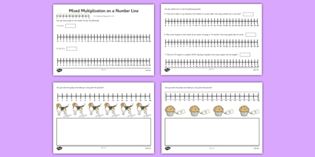 Number Line Multiplication Worksheet Education Lesson Plan Class