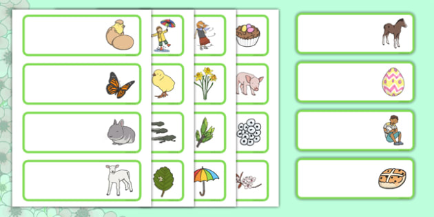 FREE! - Spring Drawer Peg Name Labels (teacher made)