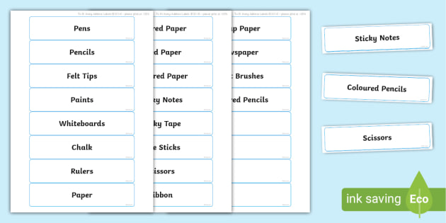 Writing Area Labels (cursive) (teacher made)