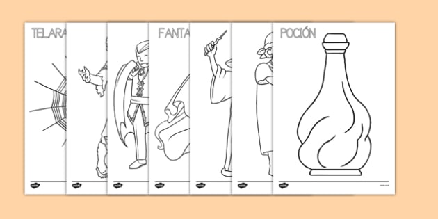 Fichas de colorear Halloween