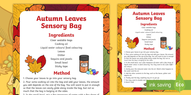 Autumn Leaves Sensory Bag