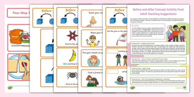 Before and After Concept Activity Pack | Sequencing Pack