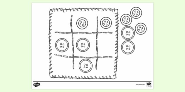 Felt Noughts And Crosses Colouring | Colouring Sheet