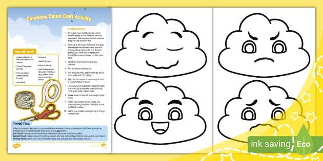 Emotions Cloud Craft Activity