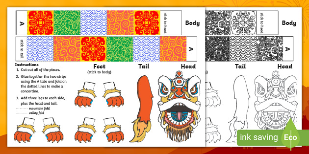 Chinese New Year Lion Fine Motor Skills Activity