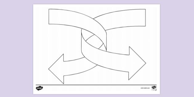 FREE! - Curved Linked Arrows Colouring Sheet (teacher made)