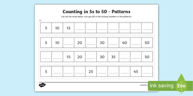 👉 Counting in 5s to 50 Activity | KS1 Maths