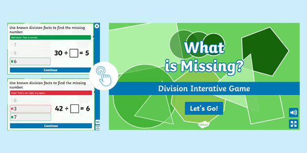 What is Missing? Division Interactive Game (teacher made)