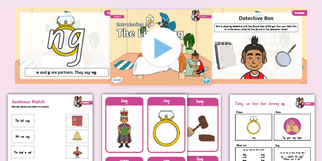 NZ Phonics: Level 3: Week 3: Lesson 4: 'ng' (teacher made)