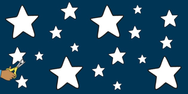 FREE! - Star Display Cut Outs White (teacher made)