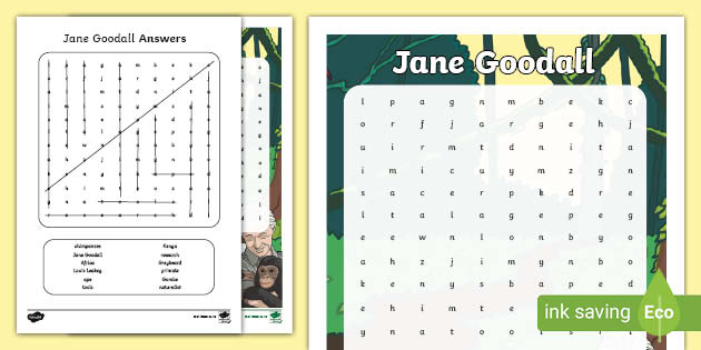 KS1 Jane Goodall Word Search