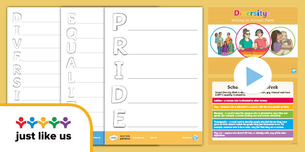 LGBTIQA+ Diversity Acrostic Poem Task – Primary Resources
