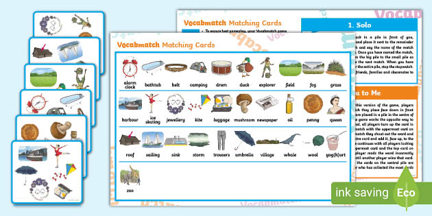 FREE! - Vocab match Nouns for Elementary Level