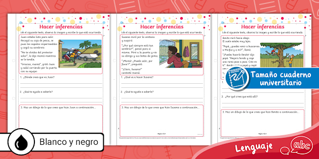 Hoja De Trabajo Para Hacer Inferencias En La Escuela Secundaria