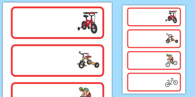 👉 Bicycle Area Editable Word Cards (teacher made)