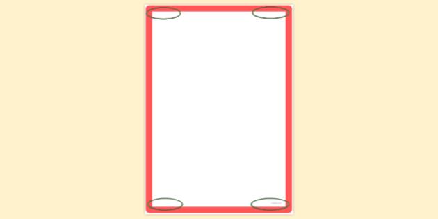 FREE! - Hula-Hoop on Ground Page Border | Page Borders | Twinkl