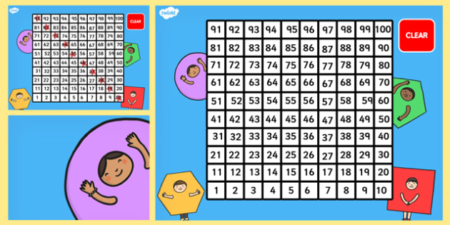 Reversed 100 Square PowerPoint