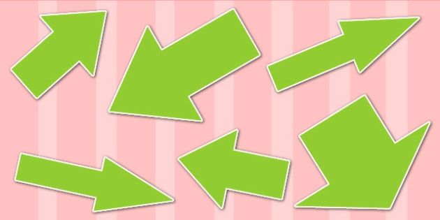 👉 Green Directional Arrows Cut Outs