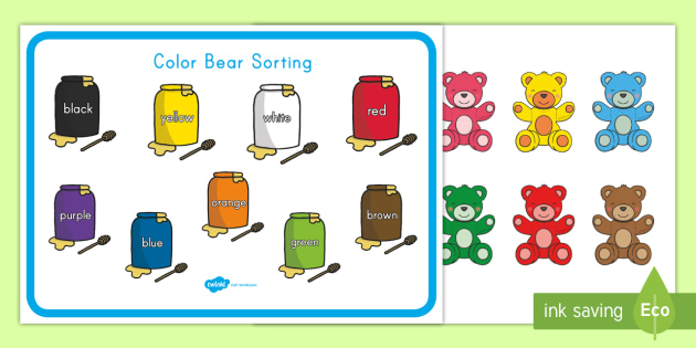 Color Bear Sorting Activity (teacher made)