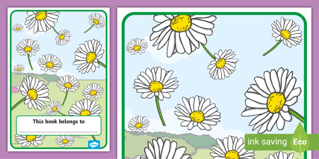 FREE! - Daisy Flower Book Cover (teacher made)