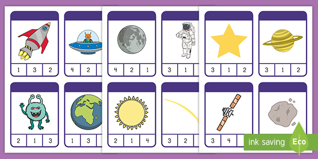 Space Syllables Clip Cards