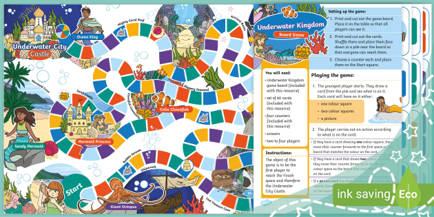 Underwater Kingdom Board Game (teacher made)