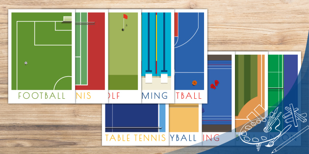 Sports Minimalist Modern Posters Pack | Twinkl Art Gallery