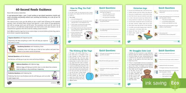 KS1 60-Second Reads: Toys and Games Activity Pack