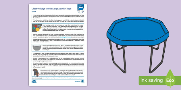 EYFS Creative Large Activity Trays: Space (Ages 0-2)