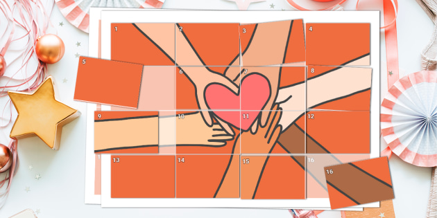 Love Heart - Friendship - Sticker Puzzle (teacher made)