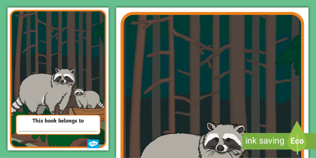 FREE! - Raccoon Themed Book Cover (teacher made)