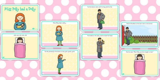 Miss Polly Had a Dolly Sequencing (4 per A4) - Miss Polly Had a Dolly