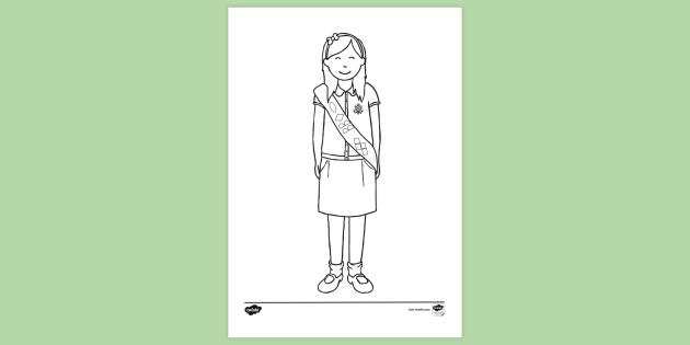 FREE! - Girl Guide Colouring | Colouring Sheet