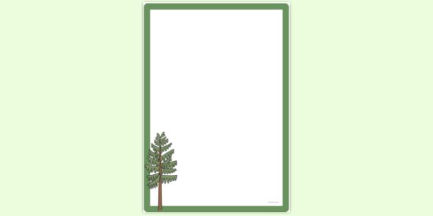 Pine Tree Page Border | Page Borders | Twinkl