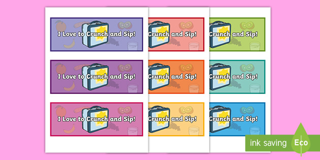 Crunch and Sip Badges (teacher made)
