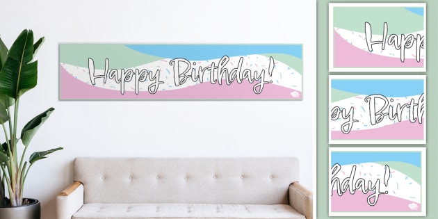 Confetti Birthday Party Banner | Twinkl Party (teacher made)