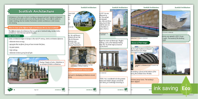 Scottish Architecture Differentiated Reading Comprehension