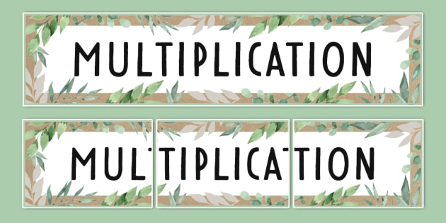 Multiplication Display Banners | twinkl.com.au