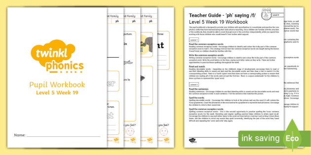 Level 5 Week 19 Phonics Workbook - KS1 - Twinkl Resources