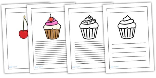 Cupcake Themed Writing Frames