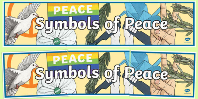 Symbols of Peace Display Banner-Irish (teacher made)