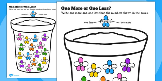 One More or One Less Flowers Counting (teacher made)