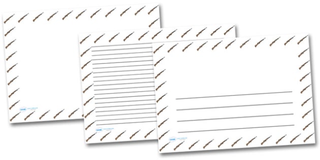 FREE! - WW2 Rifle Landscape Page Borders- Landscape Page Borders